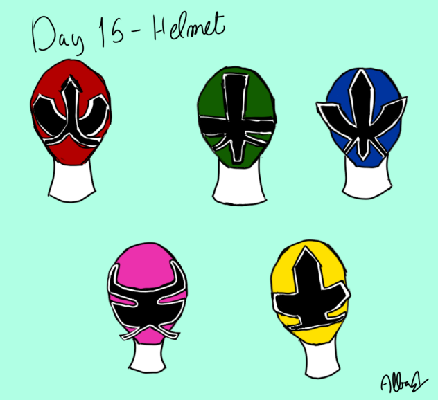 Inktober Day 15- Helmet - ibisPaint