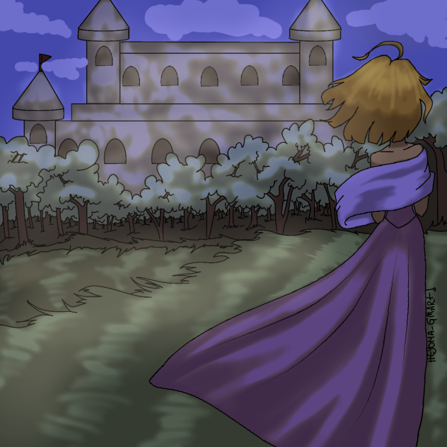 vista de un castillo - ibisPaint