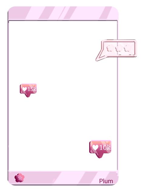 streaming frame pink plum - ibisPaint