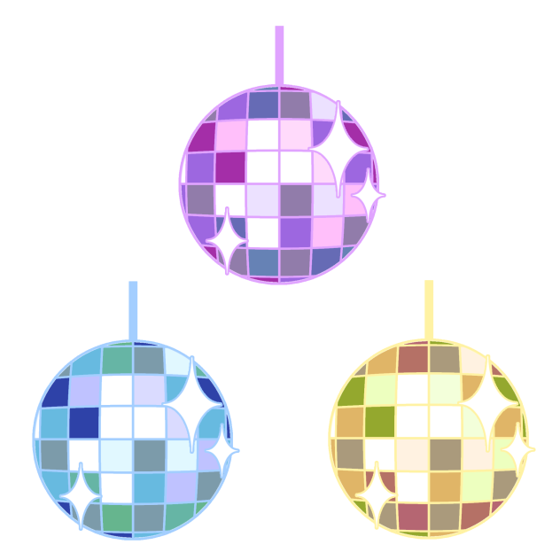 Disco ball stickers - ibisPaint