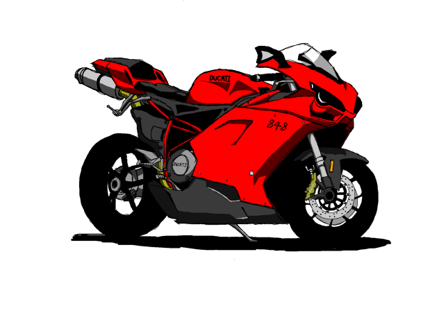 DUCATI 848 Red - ibisPaint