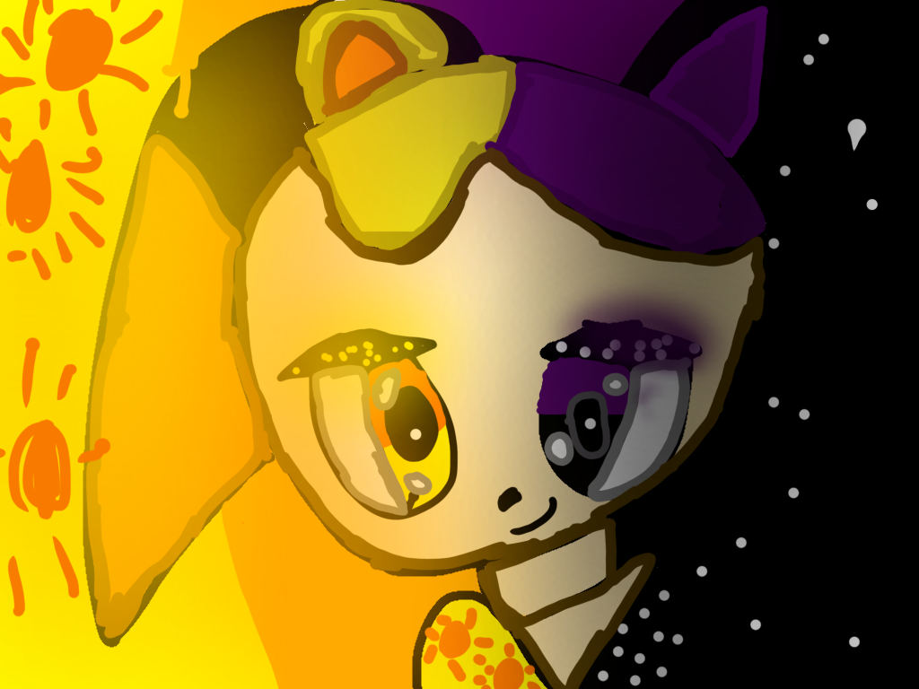 sun half moon girl - ibisPaint