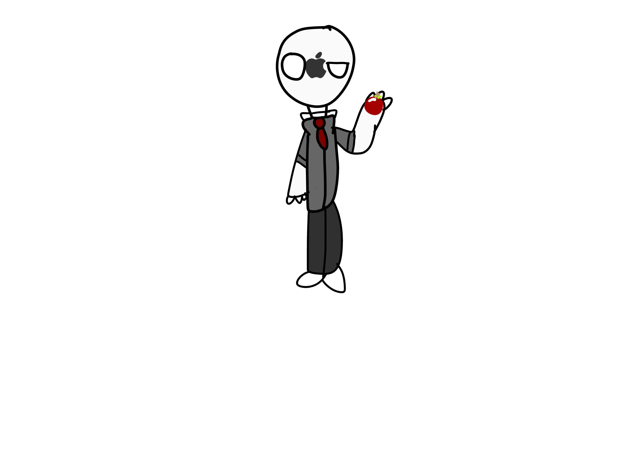 me making apple as a human - ibisPaint