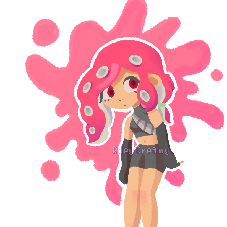 I tried drawing in the Splatoon artstyle - ibisPaint