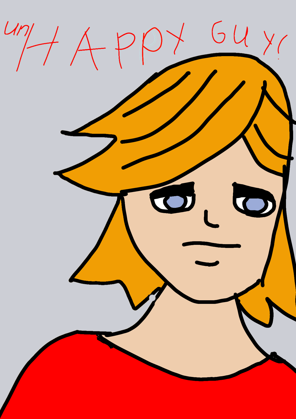 Unhappy guy - ibisPaint