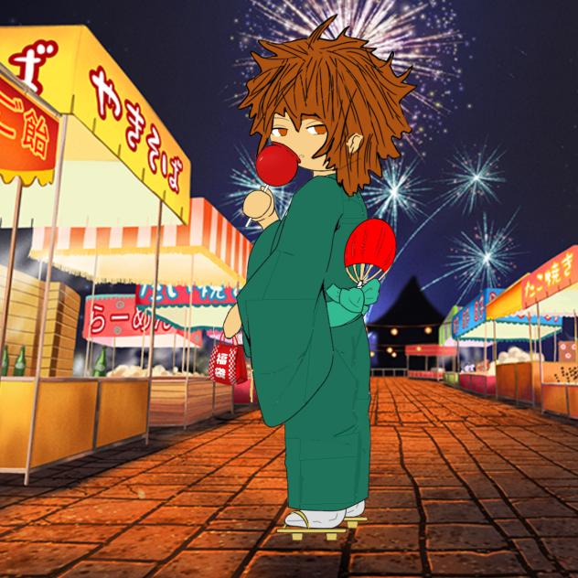 Chibi Kaoru at a Summer Festival - ibisPaint