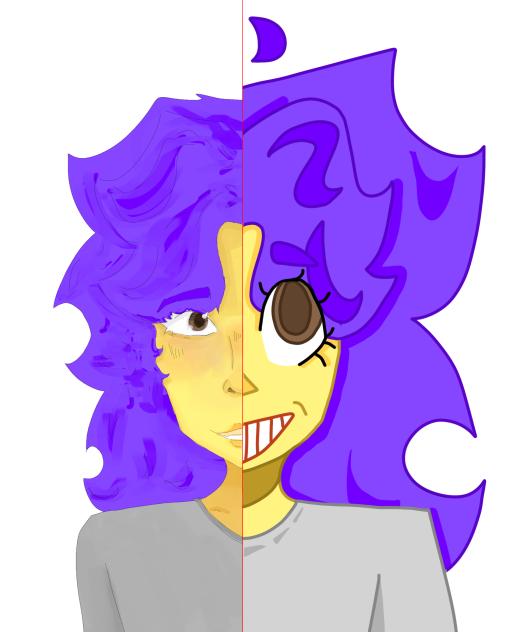 My oc in both of my art styles - ibisPaint