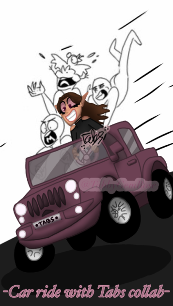 -Car ride with Tabs collab- - ibisPaint