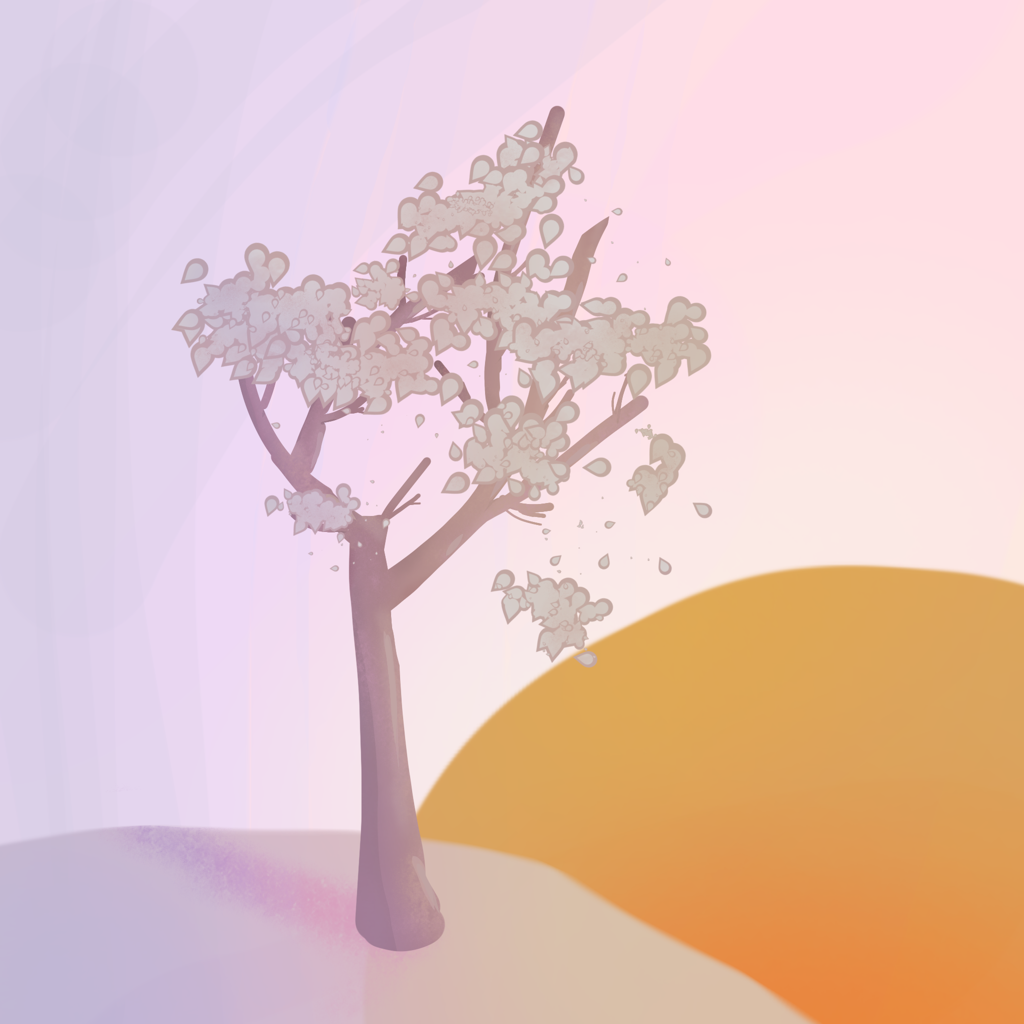 Pink themed spring tree🩷 - ibisPaint