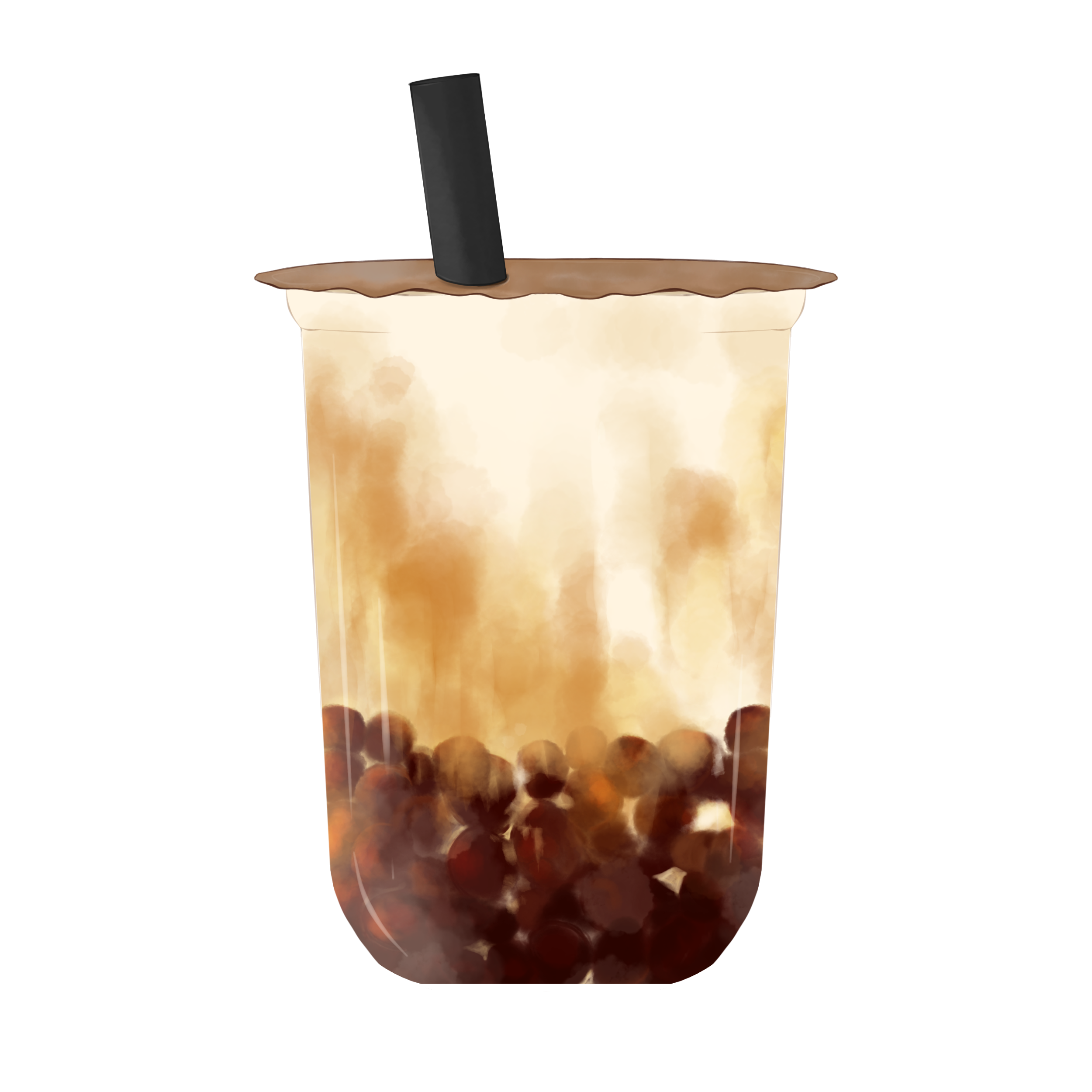 Brown Sugar Milk Tea Boba - ibisPaint