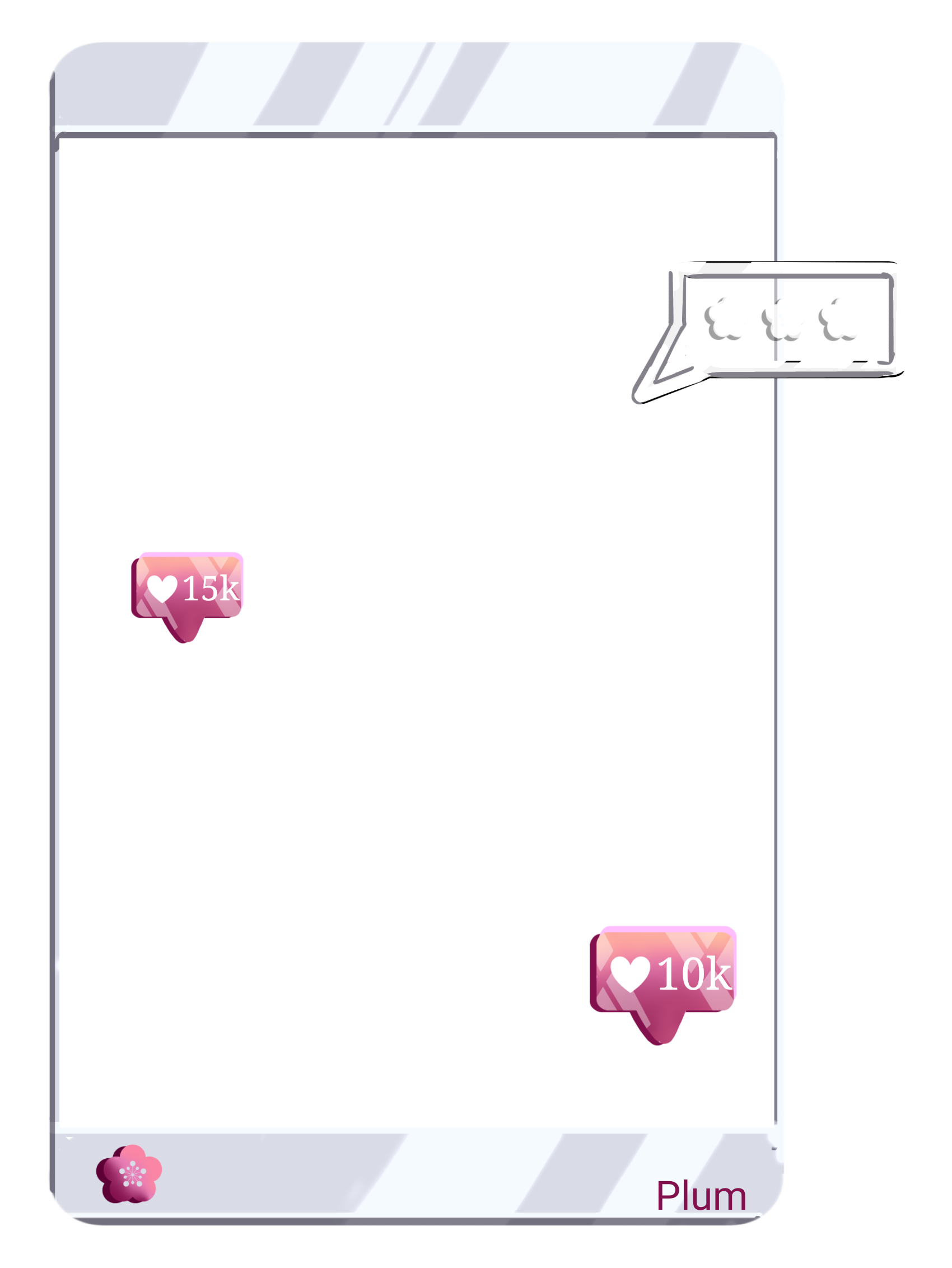 Streaming frame Silver plum - ibisPaint