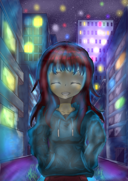 Neon town - ibisPaint