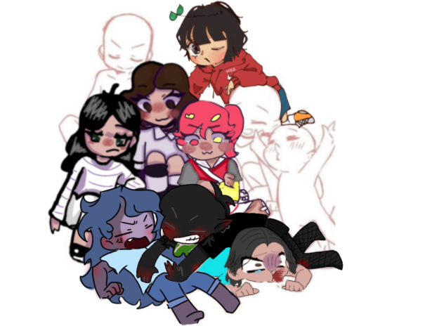 Dog pile collab - ibisPaint