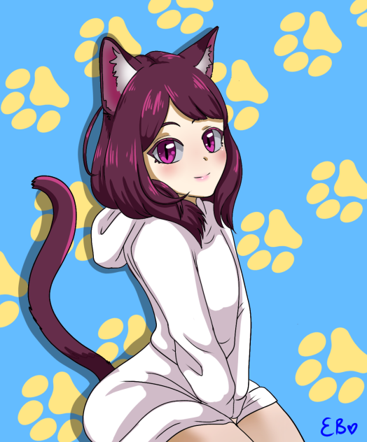 commission cat girl - ibisPaint