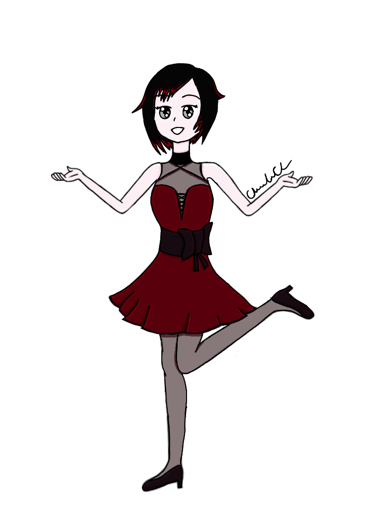 Ruby Rose Prom RWBY Fanart - ibisPaint