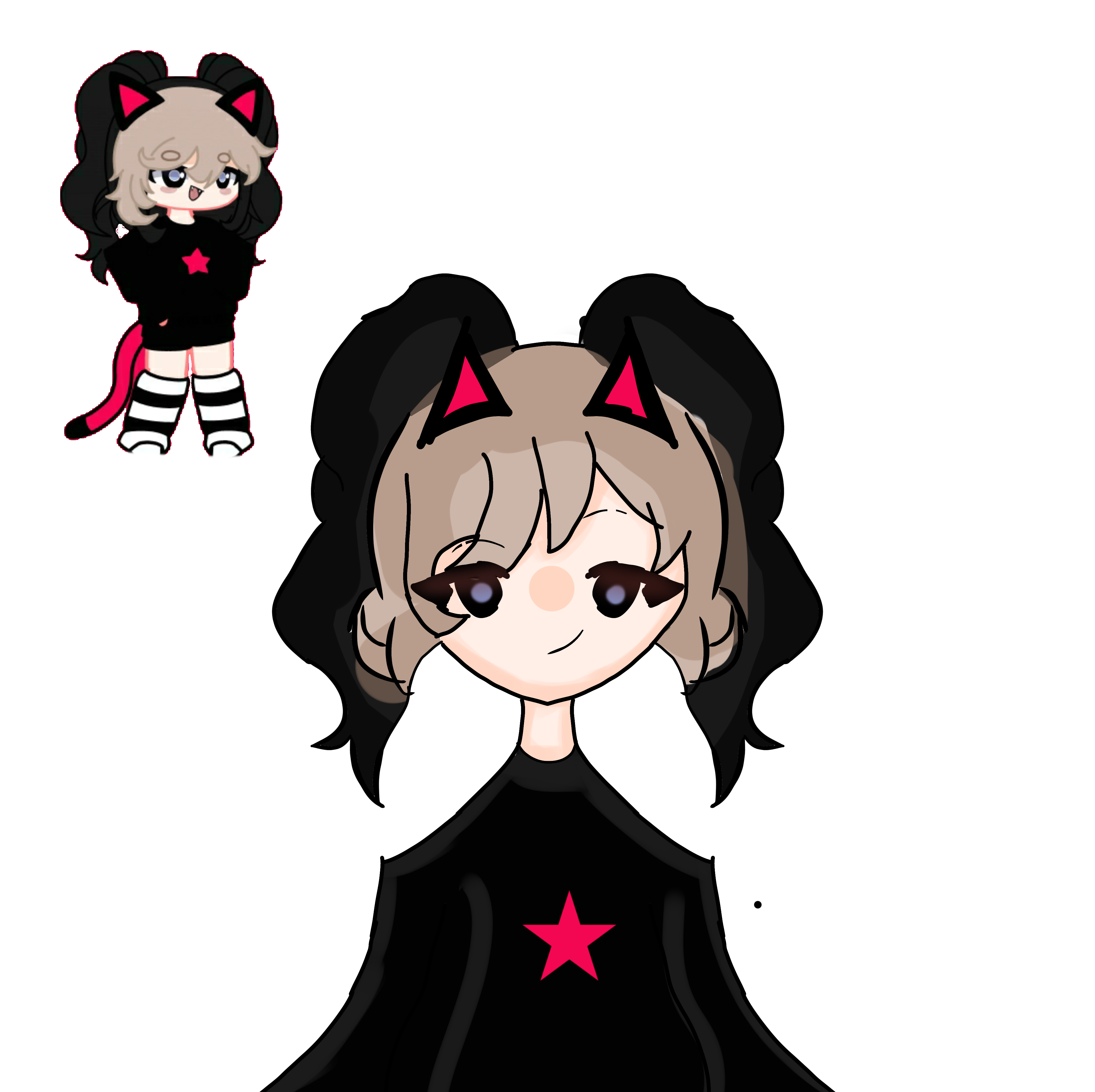 Drawing My gacha oc as anime - ibisPaint