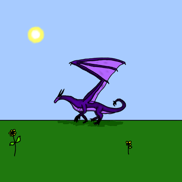 dragon in the fields - ibisPaint