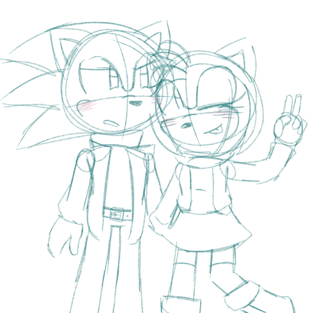 Sonic y Amy - ibisPaint