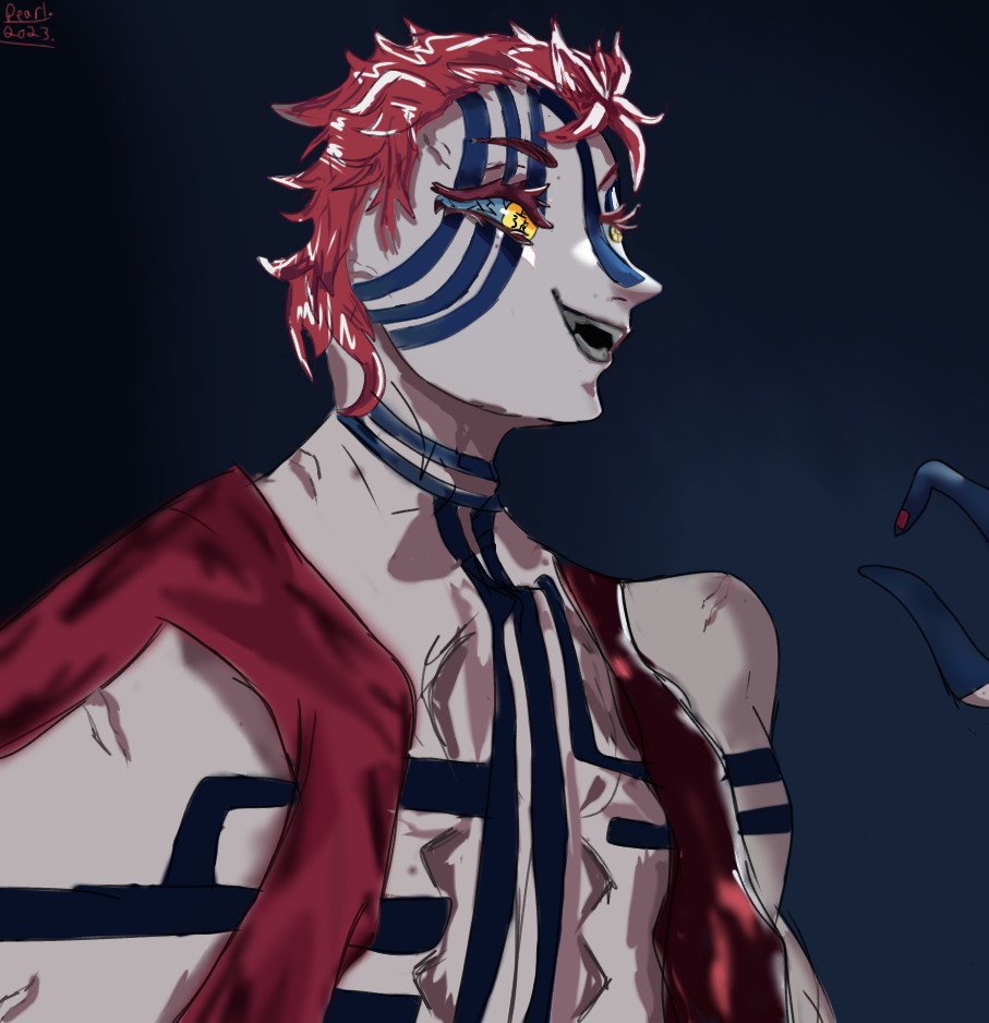 akaza fan art request by SERENE WANG - ibisPaint