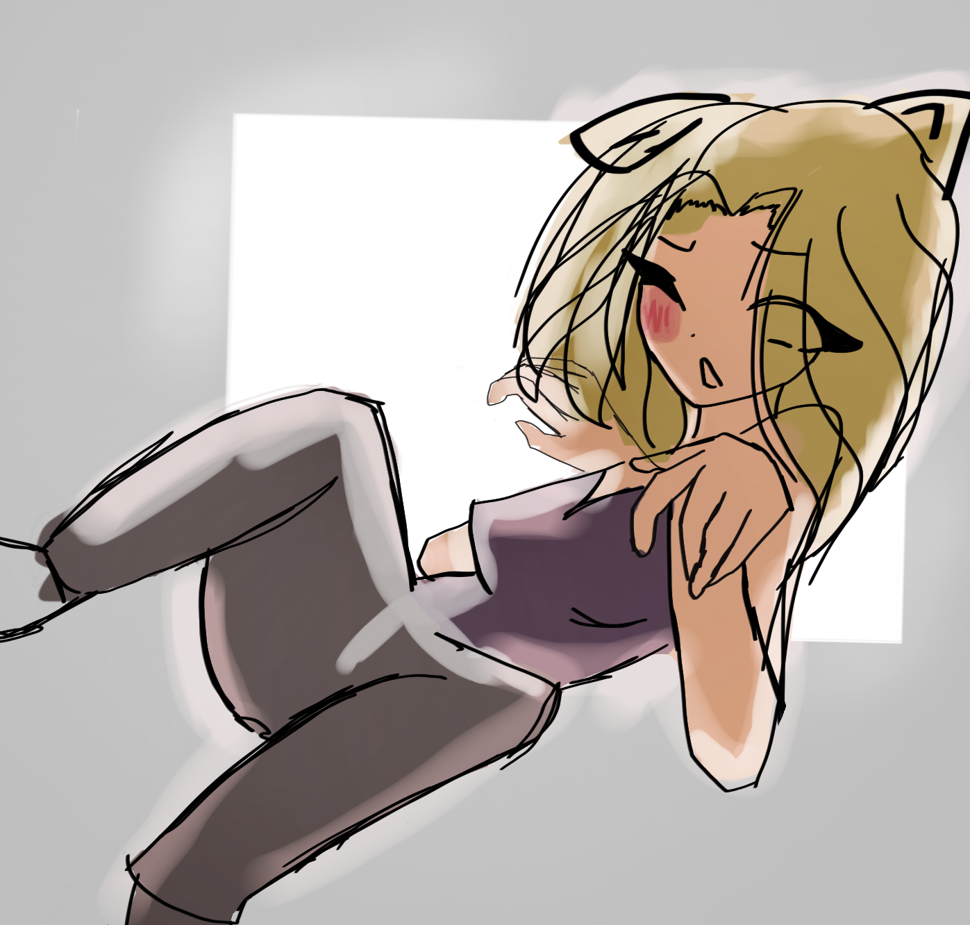 She's Outside the CANVAS - ibisPaint