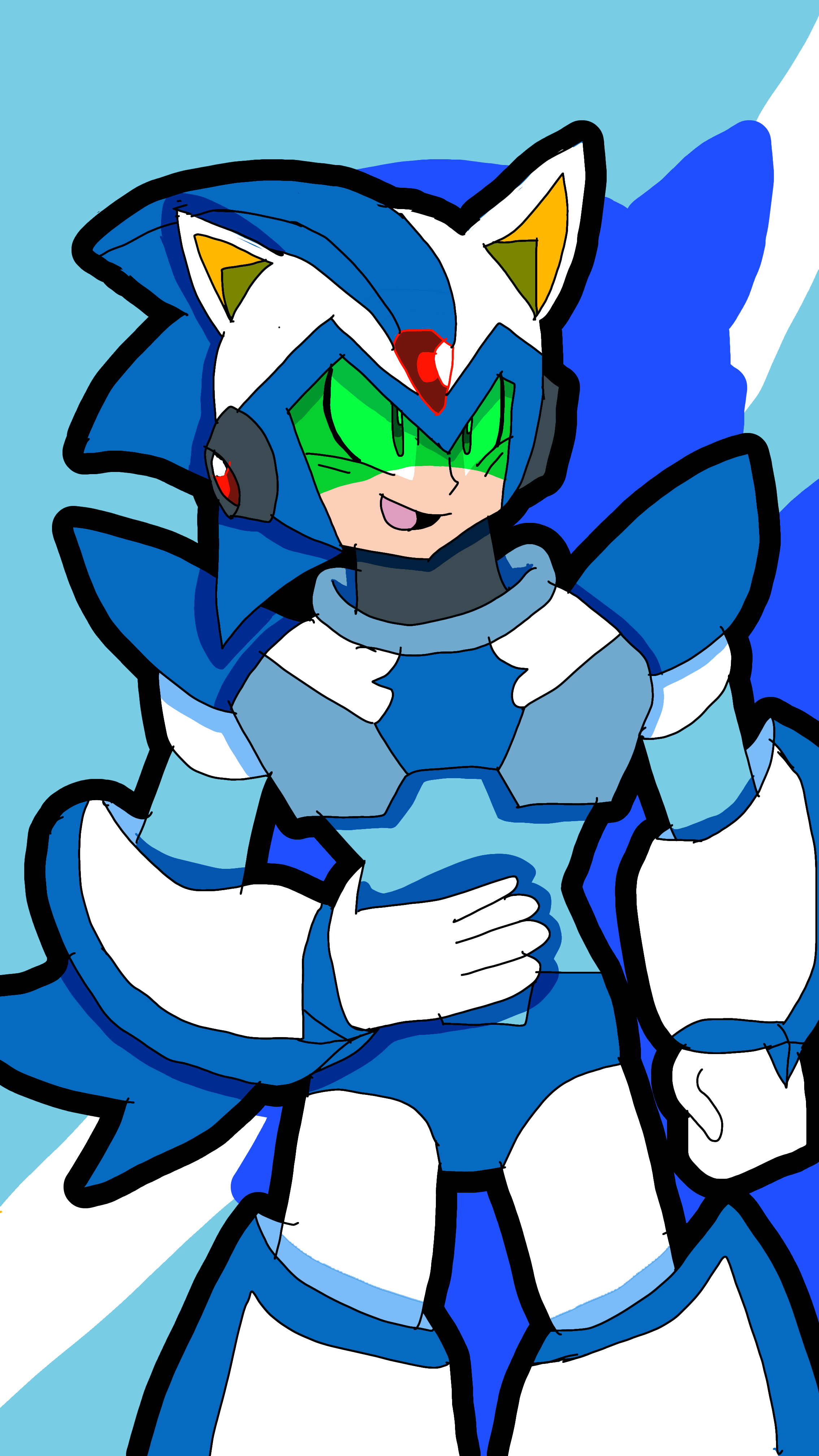 Mega man x as sonic - ibisPaint