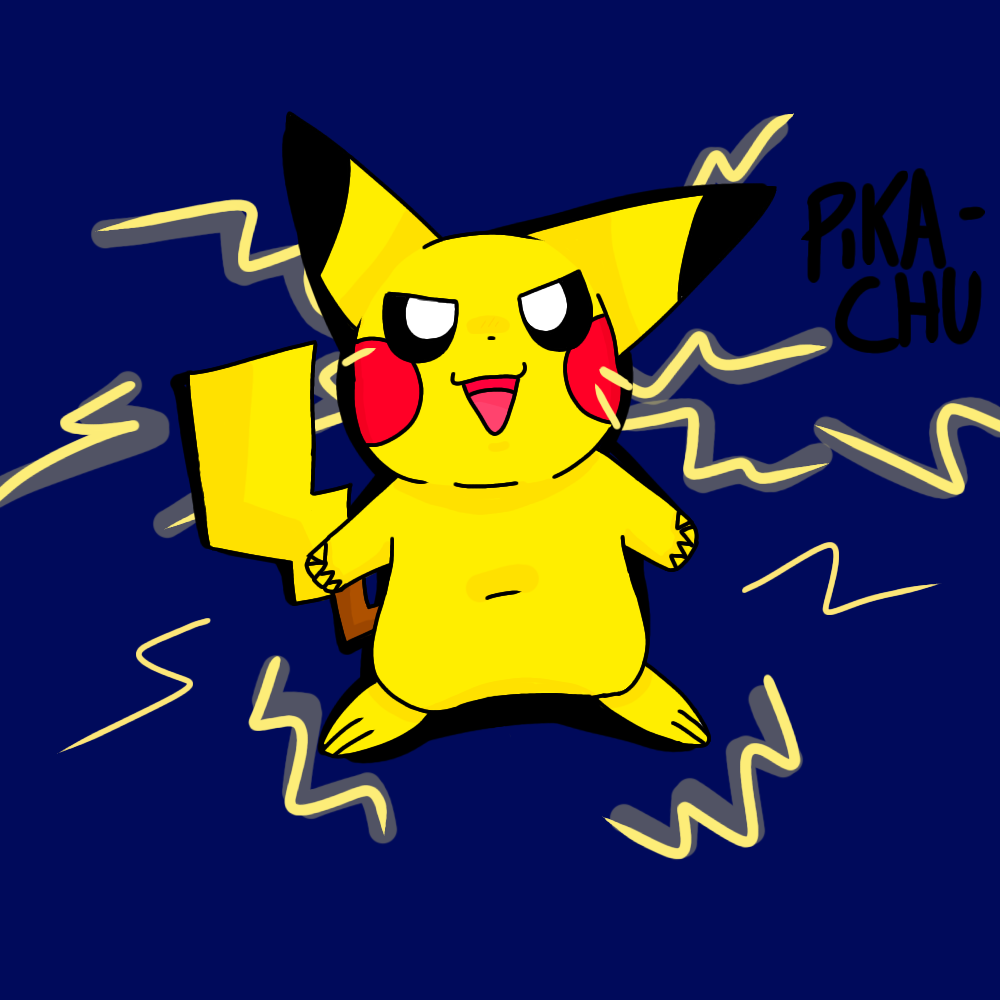 Pikachu charging thunderbolt - ibisPaint