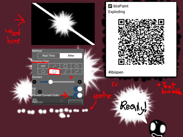 Exploding Text bubble - ibisPaint