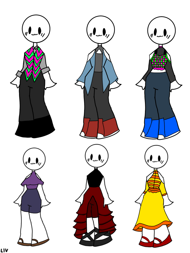 Free to use outfits - ibisPaint