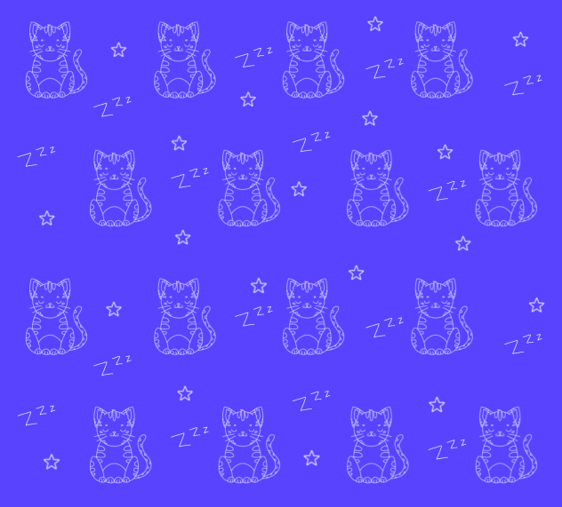 Sleepy cat pattern - ibisPaint