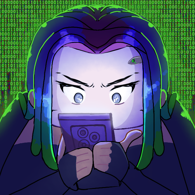 Moco Hacker Comisión 💚💜💙 - ibisPaint
