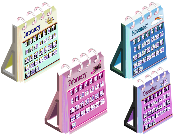 (Isometric) Calendar - ibisPaint