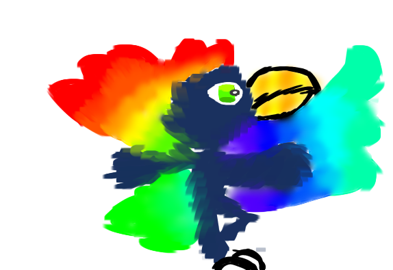 The relaxing parrot - ibisPaint