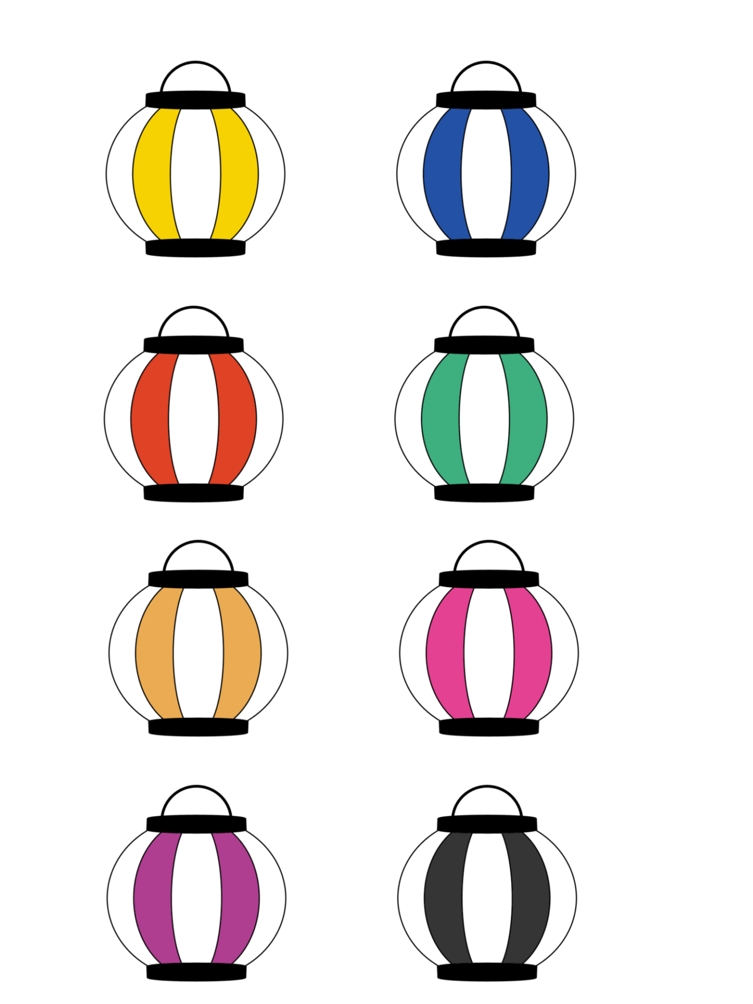 Lantern dexoration stickers - ibisPaint