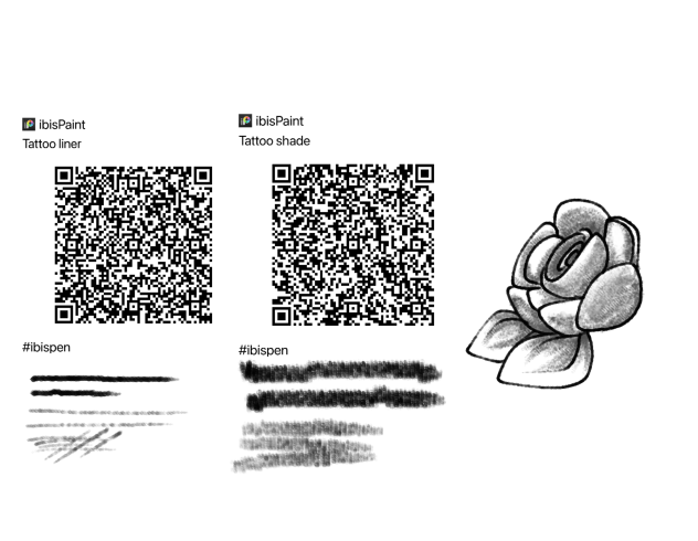 Tattoo texture pens - ibisPaint