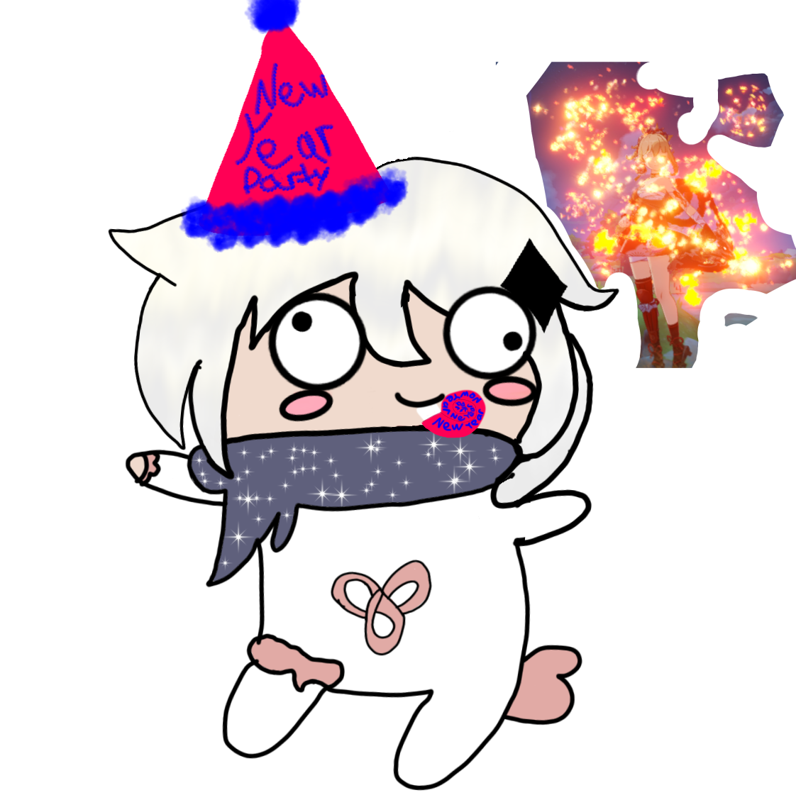 Derpy Paimon(New year) - ibisPaint