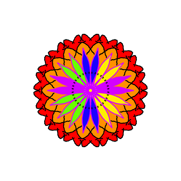 Another rainbow flower - ibisPaint