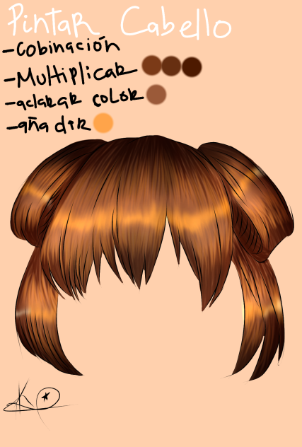 como pintar cabello - ibisPaint