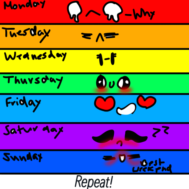 Week Phases! (Las Phases De Mi Semana) - ibisPaint