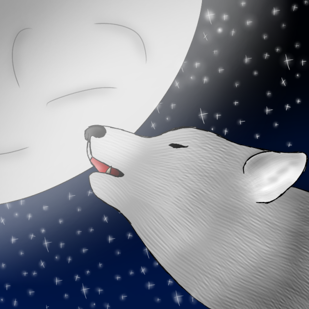 wolf howling - ibisPaint