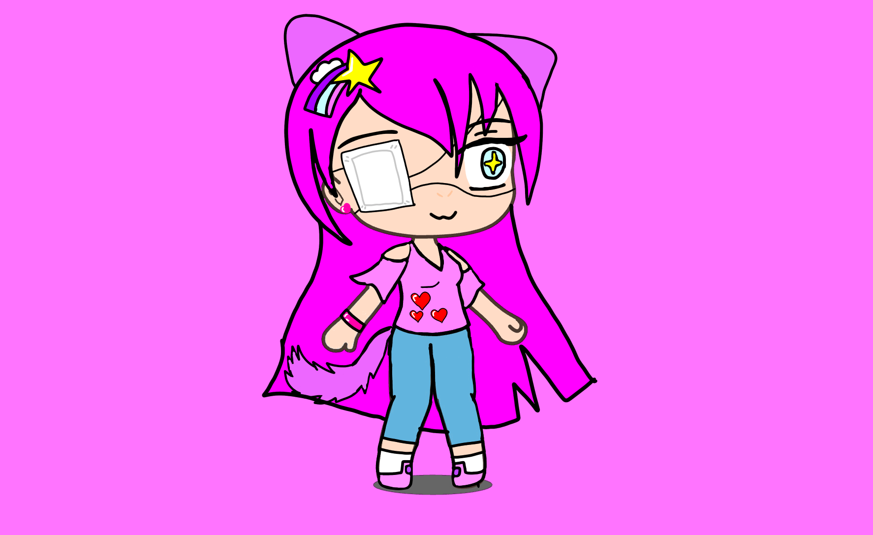 a pink girl drawing - ibisPaint