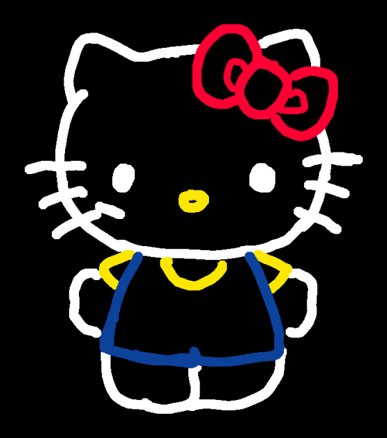 Hello kitty outline - ibisPaint