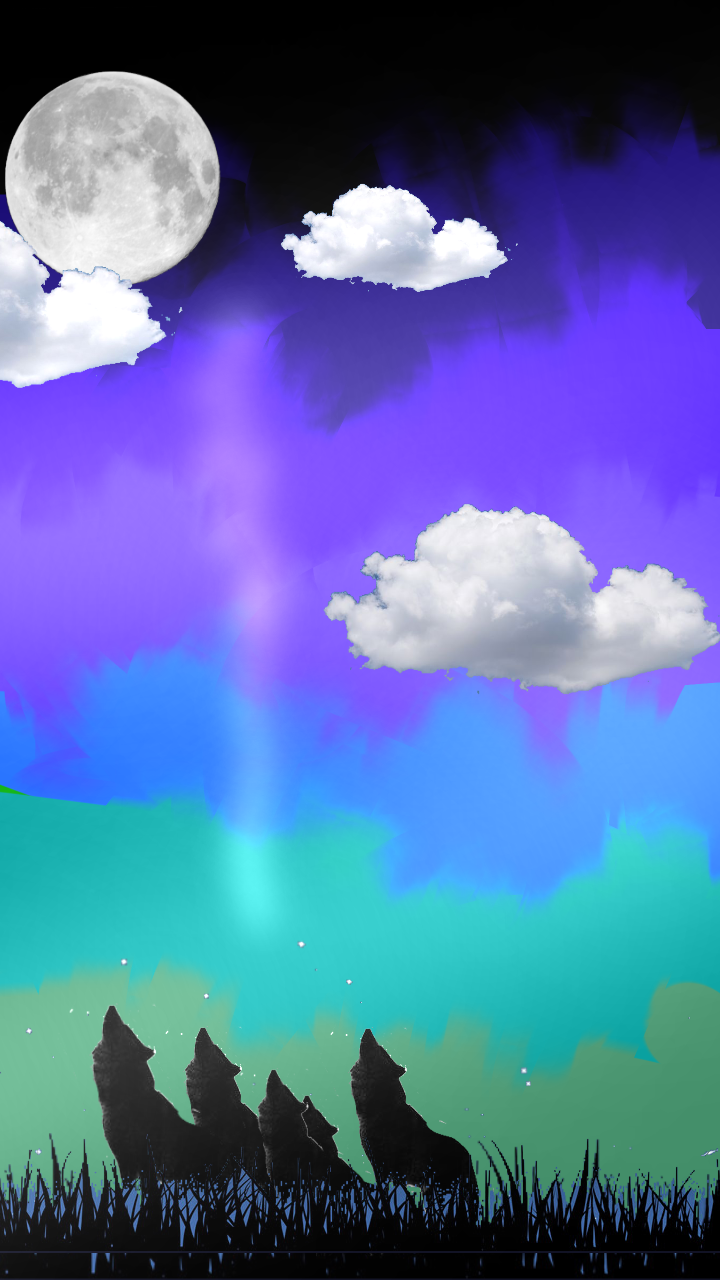 Moon To Wolves Painting🌕🐺 - ibisPaint