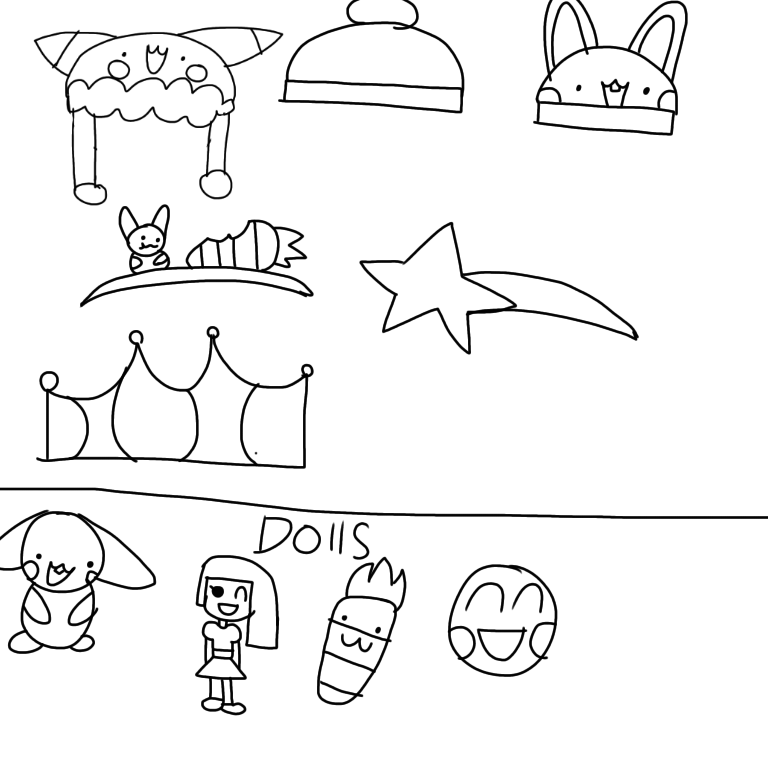 Free to use hats and dolls - ibisPaint