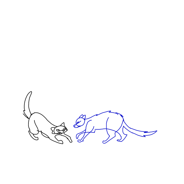 Cat fight - ibisPaint