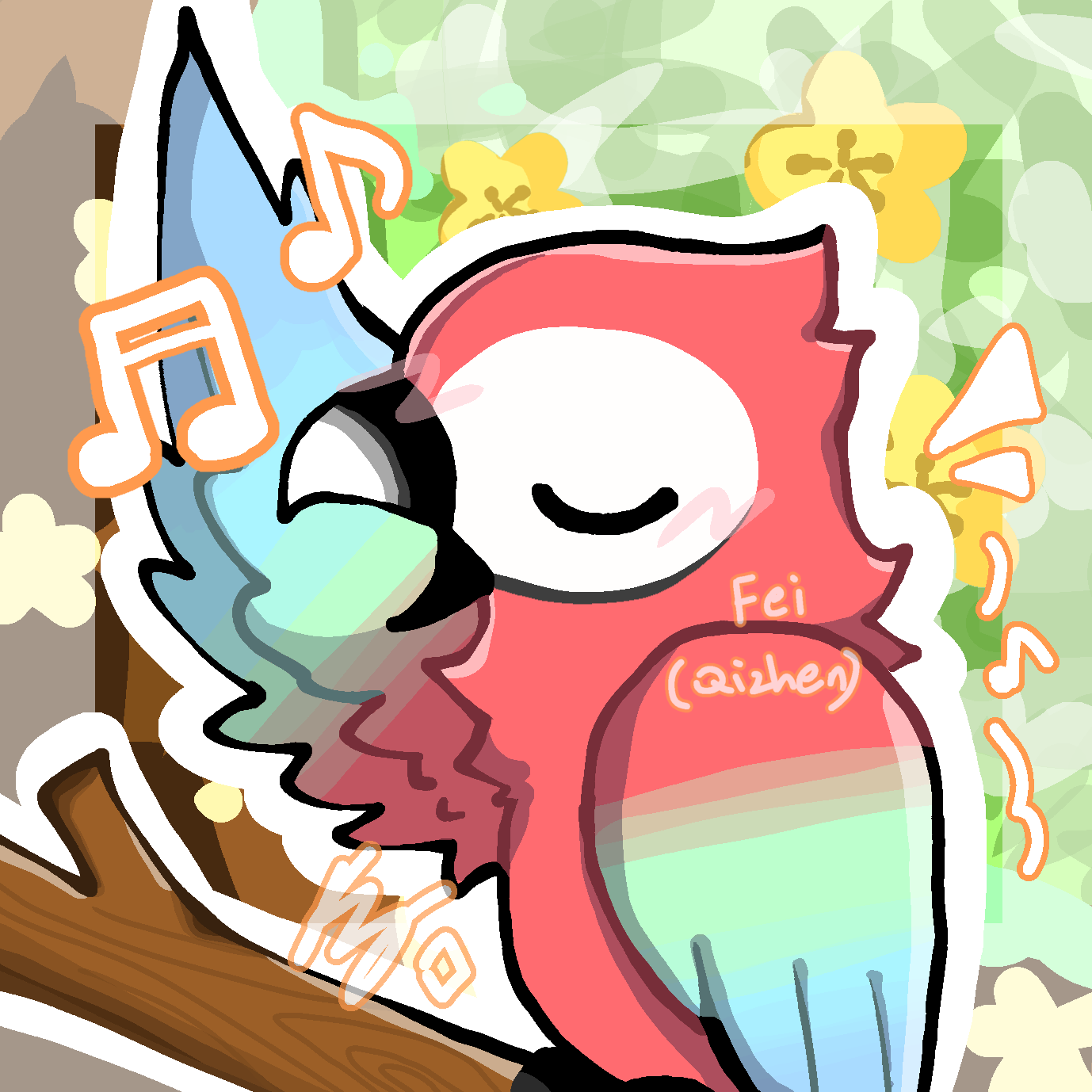singing parrot🎶🎵🦜 - ibisPaint