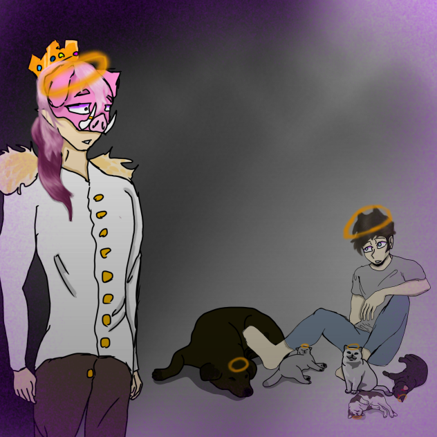 Technoblade and Steve cash - ibisPaint