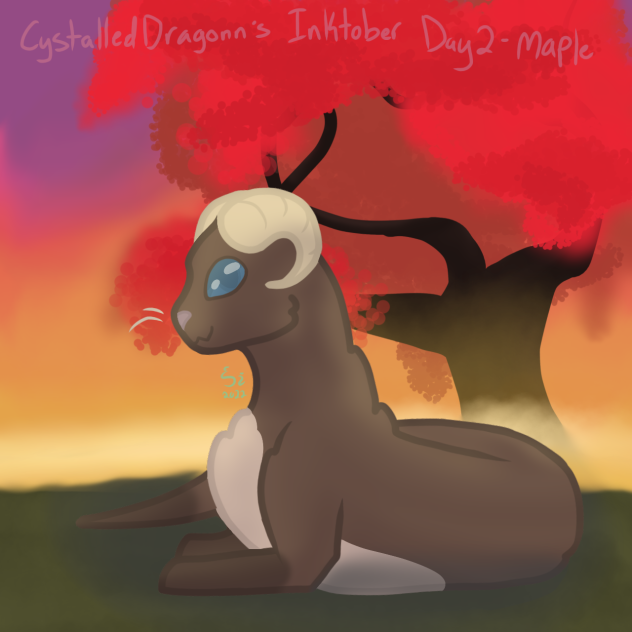 OtterWyrm InktoberDay 2 Maple - ibisPaint