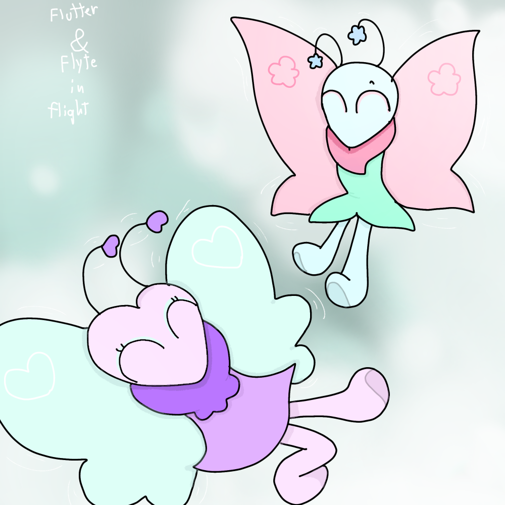 Flutter & flyte in flight - ibisPaint