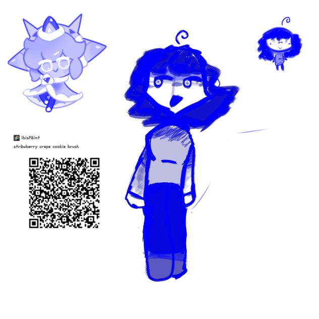 Strawberry crepe cookie brush - ibisPaint