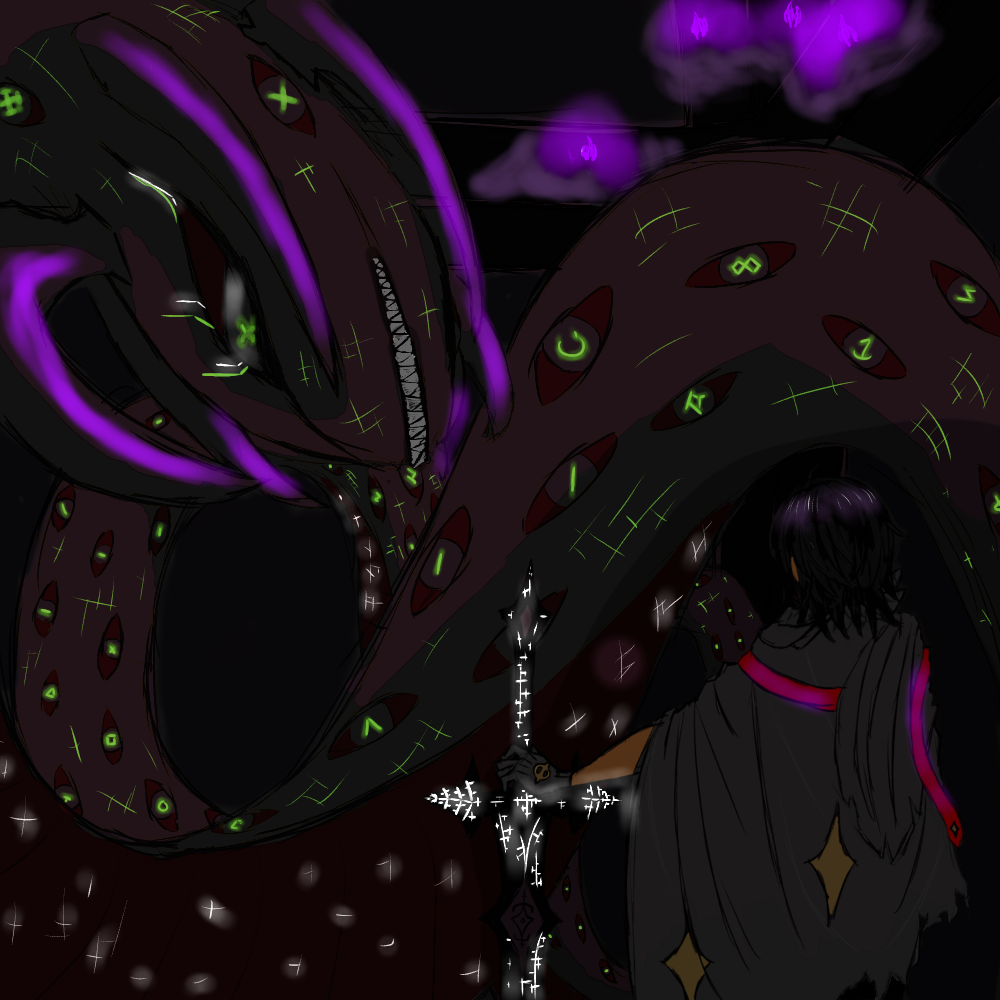 Midnight Navostar vs Abyssal worm - ibisPaint